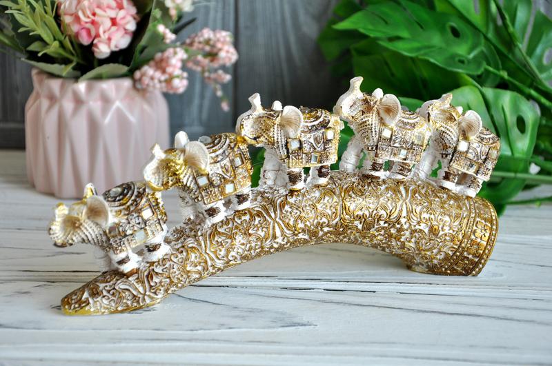 Статуетка 5 слонов на бивне — цена 520 грн в каталоге Статуэтки Купить товары для дома и быта