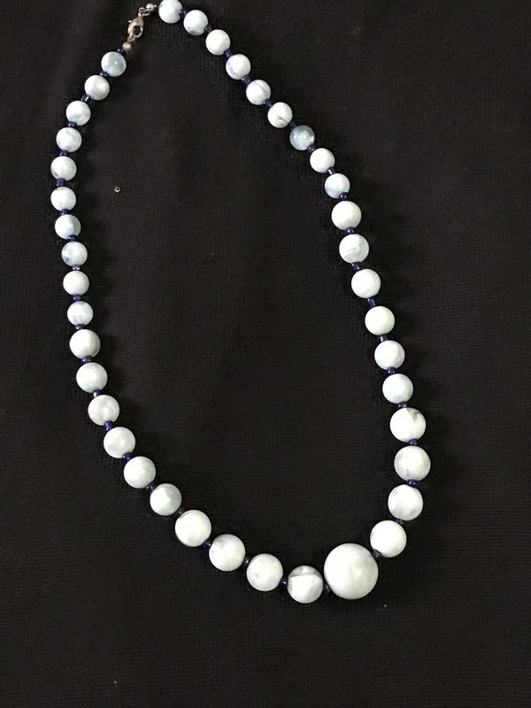 Намисто кольє блакитні круглі — ціна 86 грн у каталозі Кольє і намиста Купити аксесуари за