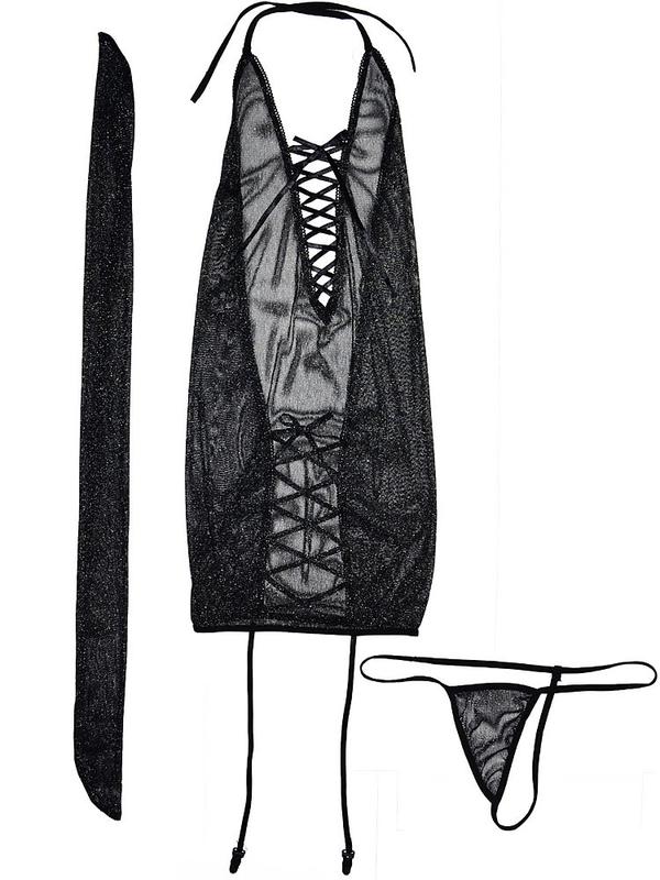 Блестящий пеньюар для игр — ціна 299 грн у каталозі Пеньюари Купити жіночі речі за доступною