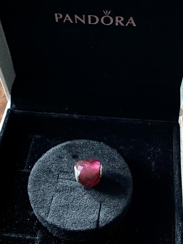 Шарм намистина бордове серце муранка кристал — ціна 1200 грн у каталозі Підвіски Купити