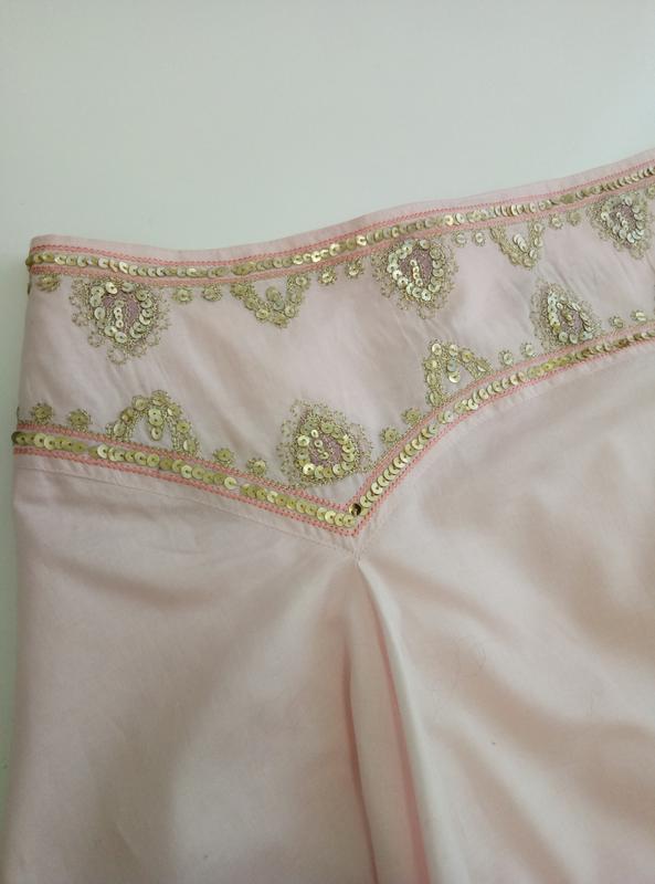 100 котон оригінальна нарядна спідниця міді ніжно рожевого кольору — ціна 249 грн у каталозі