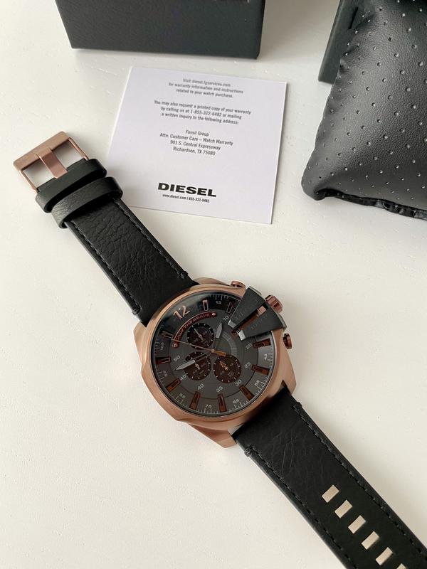 Diesel men's mega chief chronograph watch мужские наручные брендовые ...