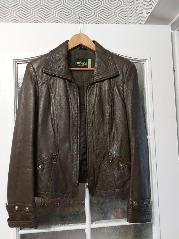 Шкіряна куртка — цена 450 грн в каталоге Куртки Купить женские вещи по доступной цене на Шафе