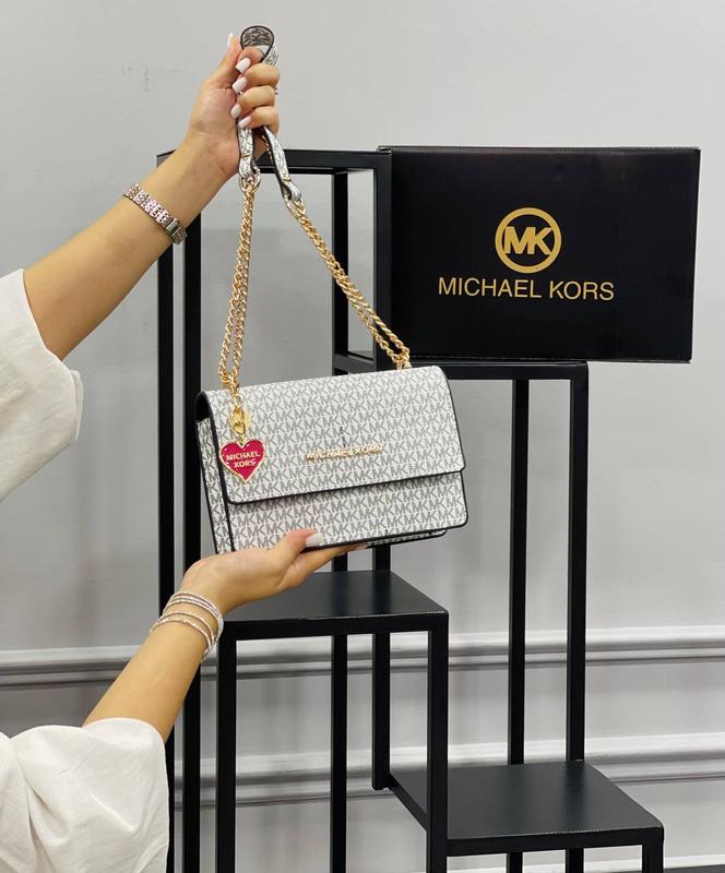 Сумка белая женская в стиле michael kors клатч сумка маленькая майкл ...