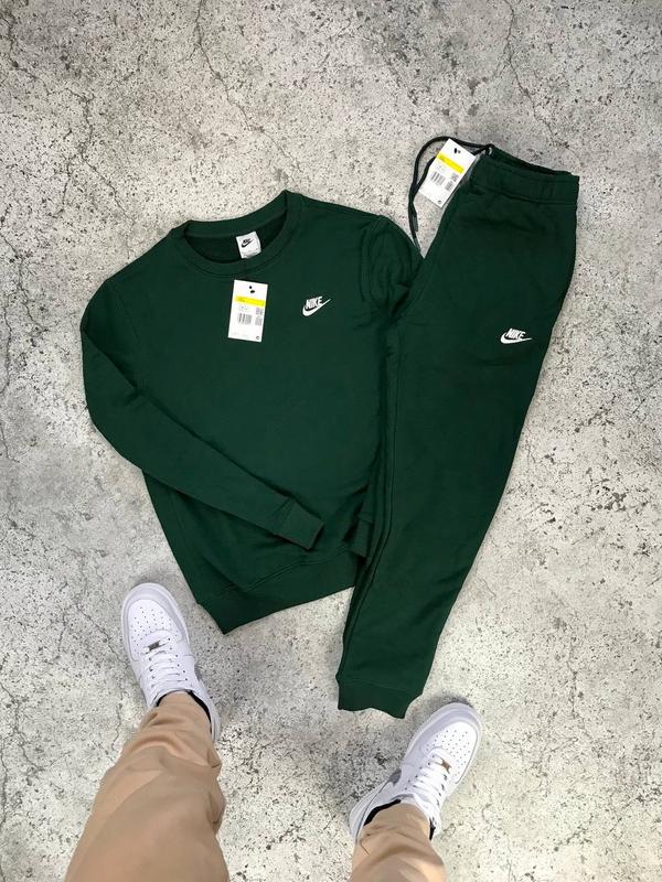 Зелёный мужской спортивный трикотажный костюм nike homme оригинал ...