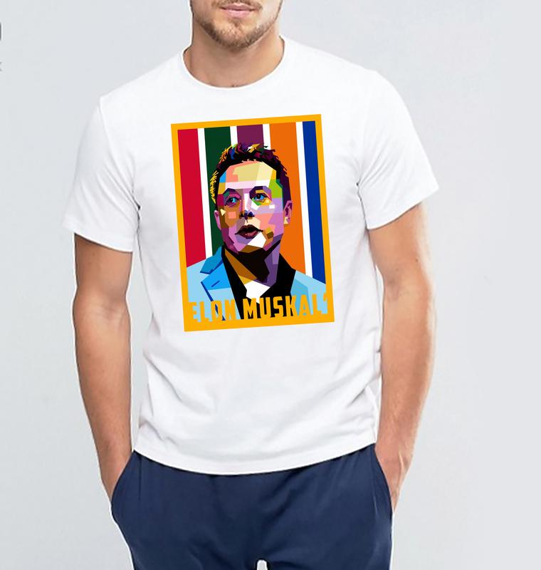 Футболка с патриотическим принтом "elon muskal'. elon musk. илон маск ...