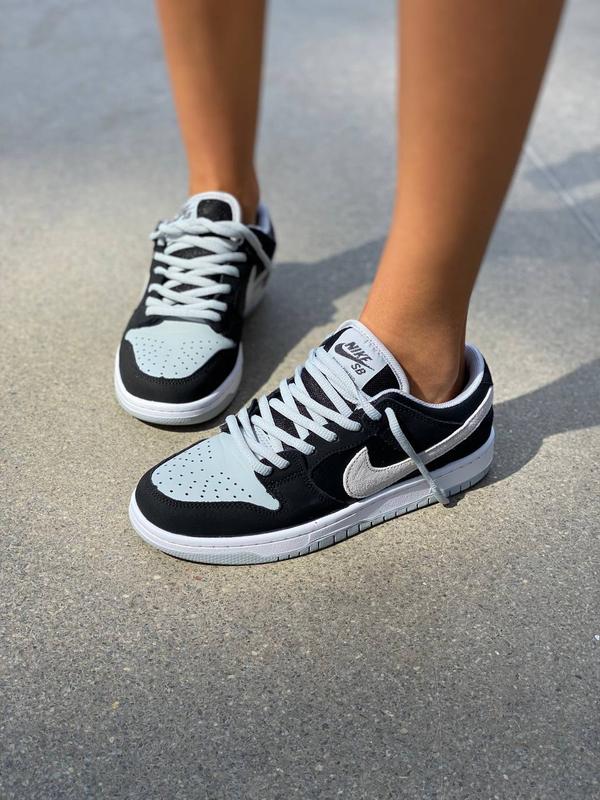 Nike sb dunk low женские чёрные кроссовки найк демисезонные весна лето ...