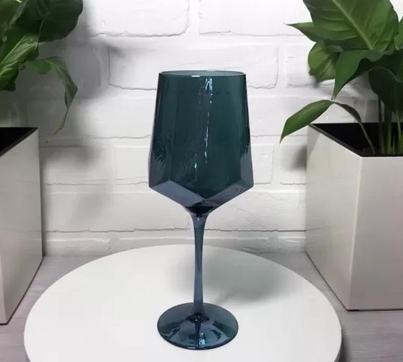 Знижка до 8 03🔥🔥🔥бокал для вина Olens зеркальная бирюза 2374018 1 600 мл — ціна 350 грн у