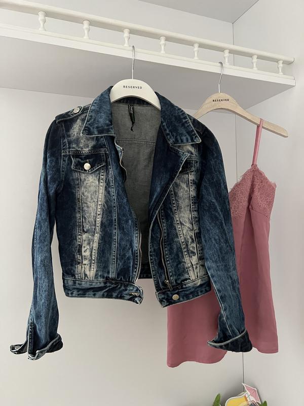 Джинсовая куртка косуха Asos — ціна 450 грн у каталозі Куртки Купити жіночі речі за доступною