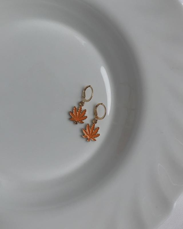 Оранжеві сережки — ціна 40 грн у каталозі Сережки Купити аксесуари за доступною ціною на Шафі