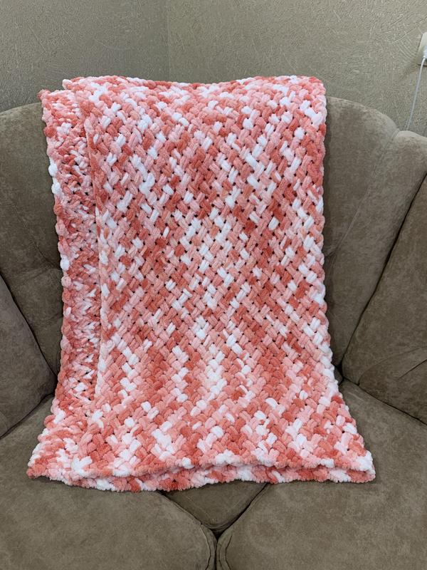 Плед із пряжі алізе пуффі 🧶 — ціна 1500 грн у каталозі Пледи Купити товари для дому та побуту за