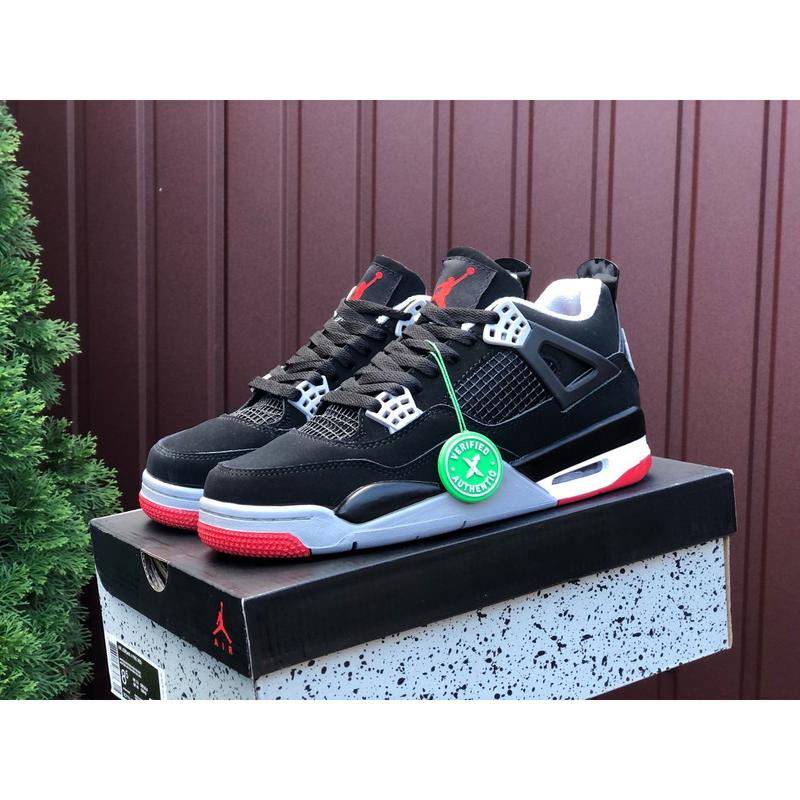 Кроссовки мужские nike air jordan 4 retro черные / кросівки чоловічі ...