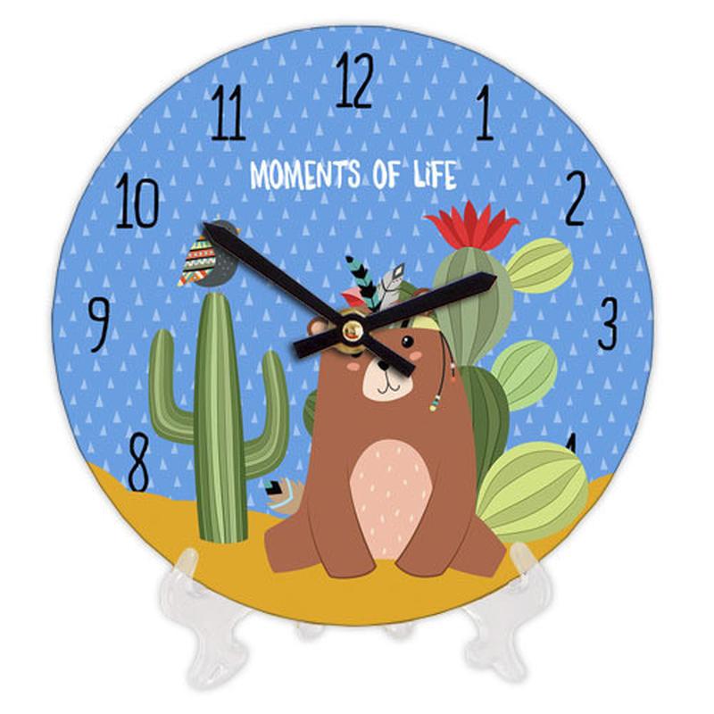 Часы настенные круглые мишка индеец 18 см Ch18 P Tfl061 — цена 500 грн в каталоге Часы Купить