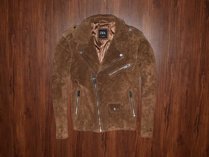 Zara biker jacket мужская кожаная замшевая куртка косуха зара — цена ...