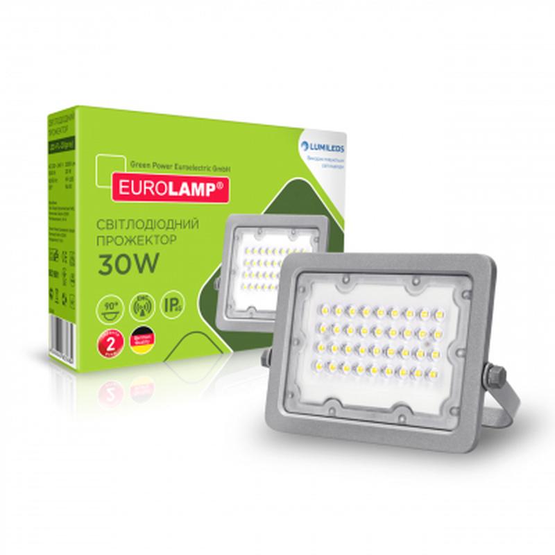 Прожектор eurolamp led smd 30w 5000к (led-fl-30(gray)) — ціна 616 грн у ...