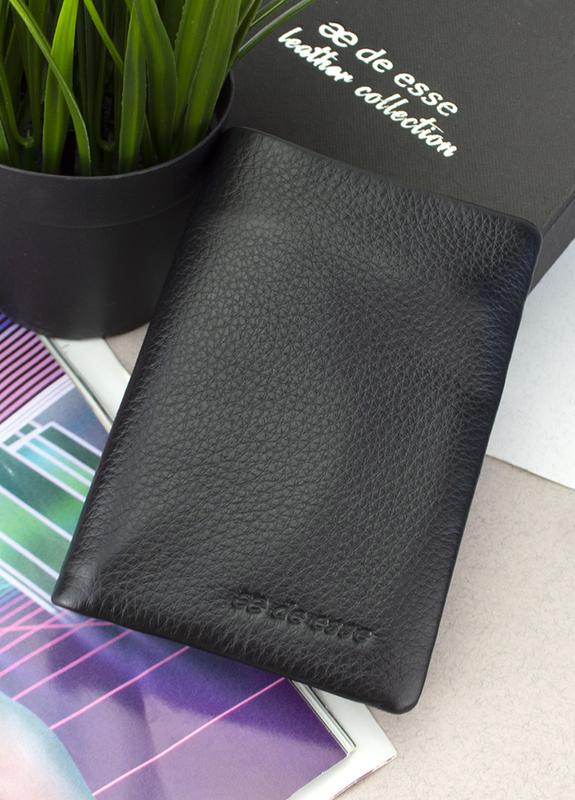 Гаманець жіночий шкіряний de esse lc14288-gd01 black маленький на ...