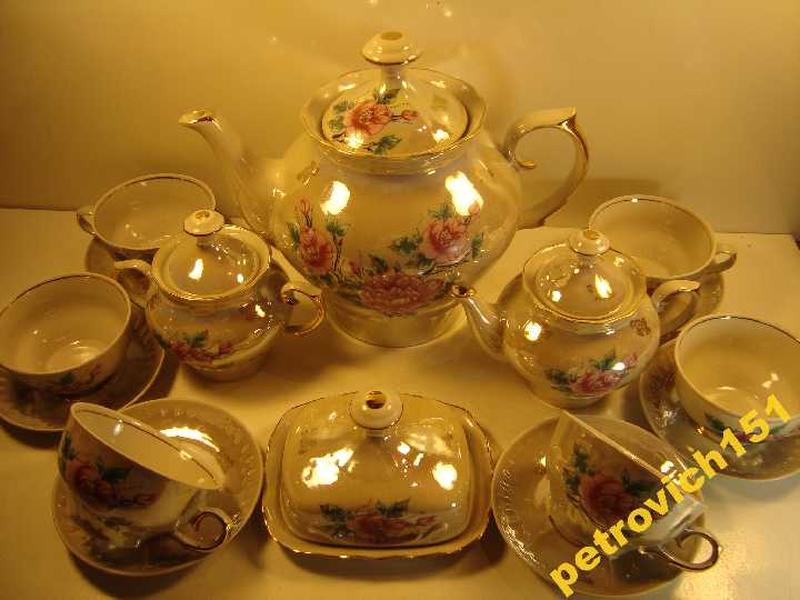 Красивый редкий чайный сервиз фарфор ссср сфз №375 — цена 1200 грн в ...