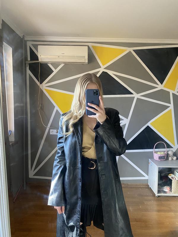 Шкіряний тренч — цена 700 грн в каталоге Пальто Купить женские вещи по доступной цене на Шафе