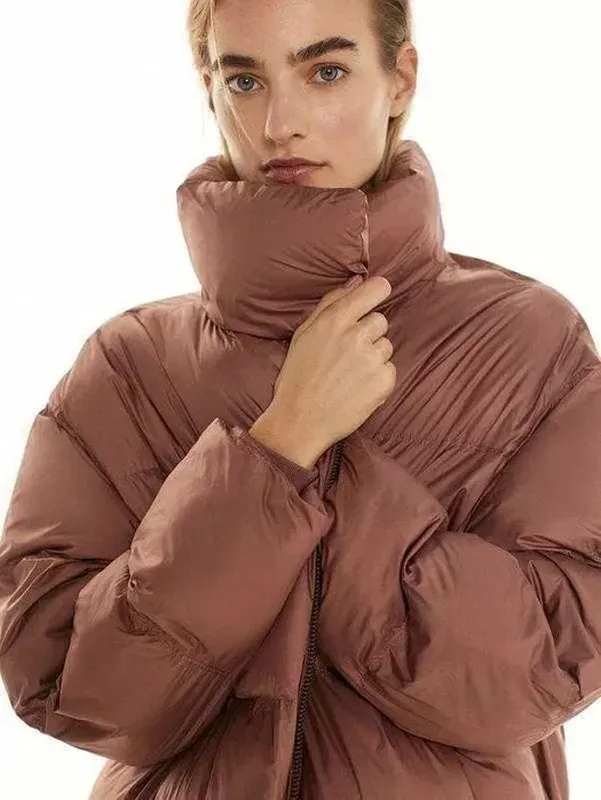 Куртка пуховик оверсайз стеганая massimo dutti — цена 4091 грн в ...