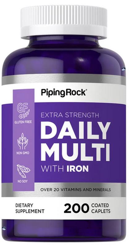 Мультивитаминный и минеральный комплекс с железом от piping rock daily ...