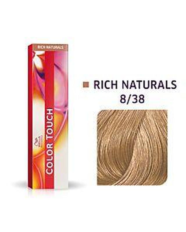 Фарба для волосся wella color touch 8/38 светлий блонд золотой жемчуг ...