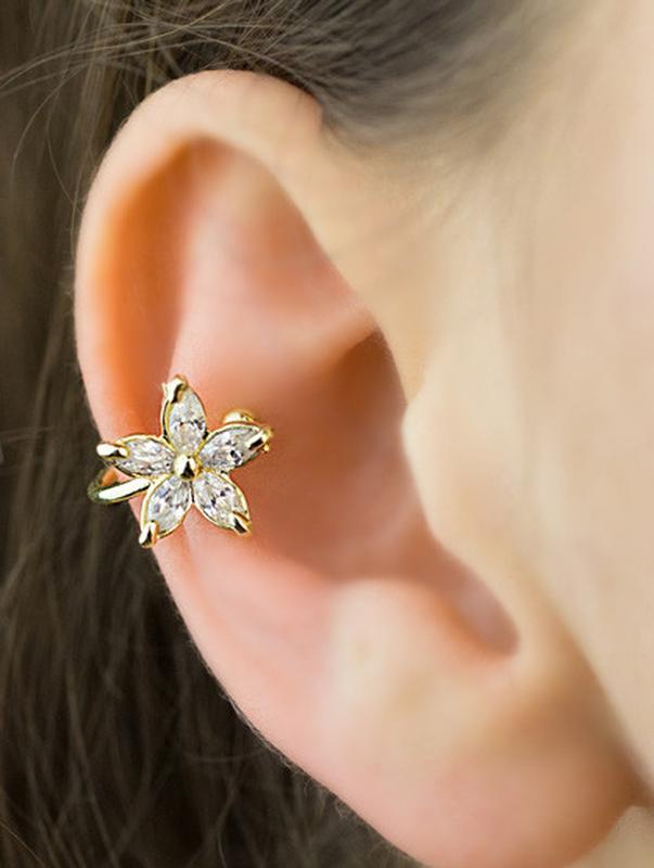 Кафф квітка лотоса золото — ціна 148 грн у каталозі Сережки Купити аксесуари за доступною