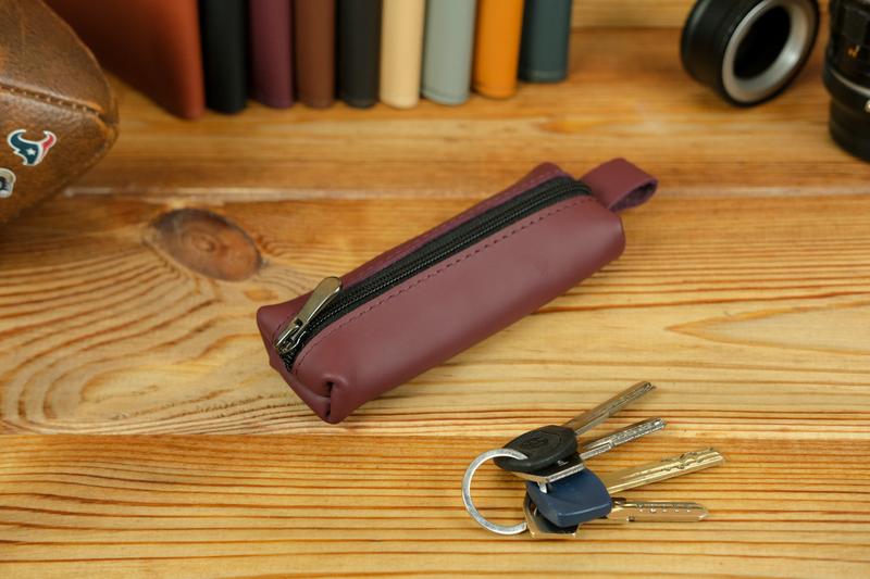 Ключница на молнии кожа Grand цвет бордо — цена 330 грн в каталоге Ключницы Купить аксессуары
