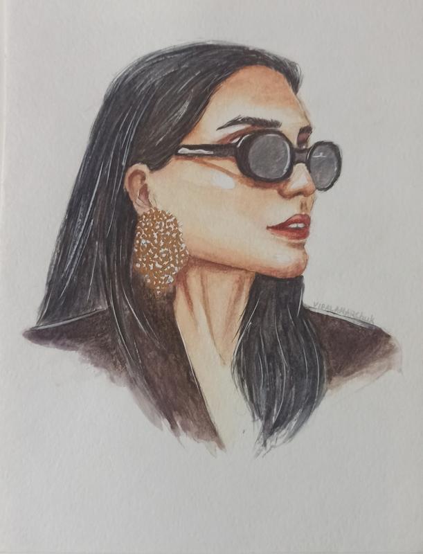 Картина портрет аквареллю — ціна 70 грн у каталозі Картини Купити товари для дому та побуту за