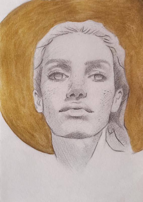 Картина портрет олівцем акрил — ціна 60 грн у каталозі Картини Купити товари для дому та побуту