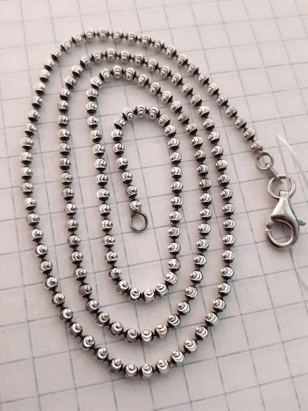 Срібний ланцюг круглі бусини — ціна 1210 грн у каталозі Ланцюжки Купити аксесуари за доступною