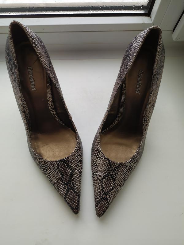 Туфли лодочки рептилия питон змеиный принт — цена 160 грн в каталоге Туфли Купить женские вещи