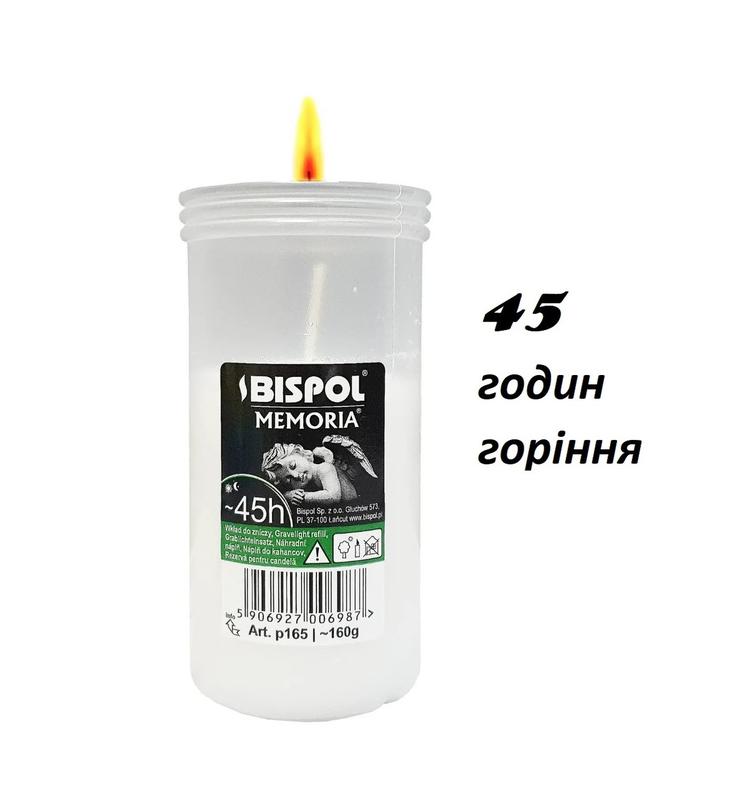 Свеча столбик длительного горения 45 часов bispol для аварийного ...
