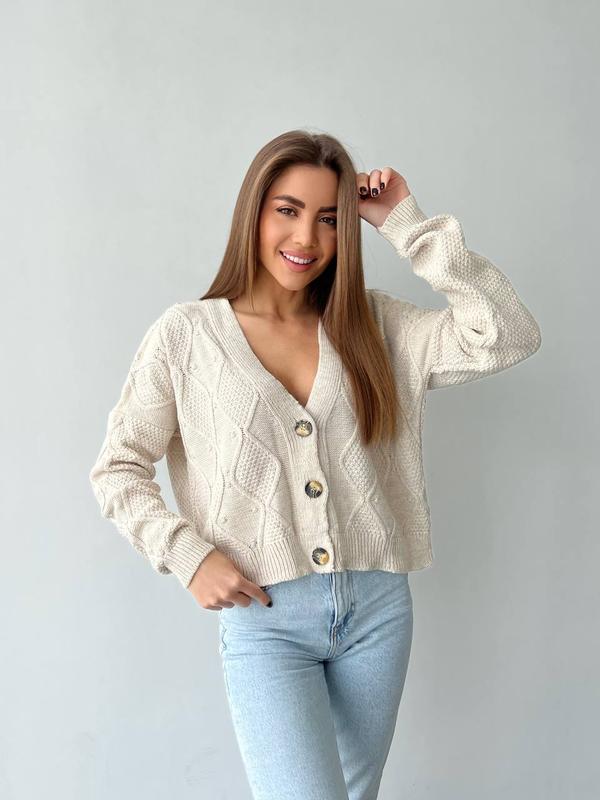 Кардигани обємної в‘язки 3376 — цена 890 грн в каталоге Кардиганы Купить женские вещи по