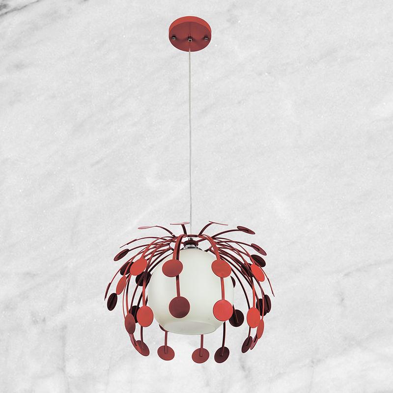 Червона люстра підвіс модерн на 1 лампу 07 3009 1 Red — ціна 710 грн у каталозі Люстри Купити