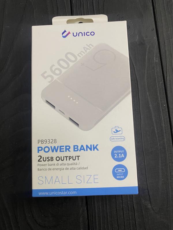 Павербанк. power bank unico pb9328 nero 5600mah 2 uscite 2.1a — цена ...