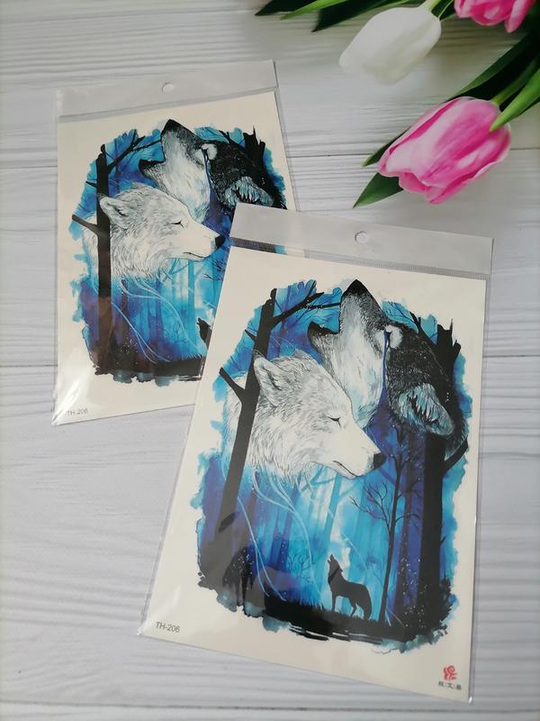 Флеш тату тимчасове татуювання вовк — ціна 70 грн у каталозі Наклейки і стікери Купити дитячі