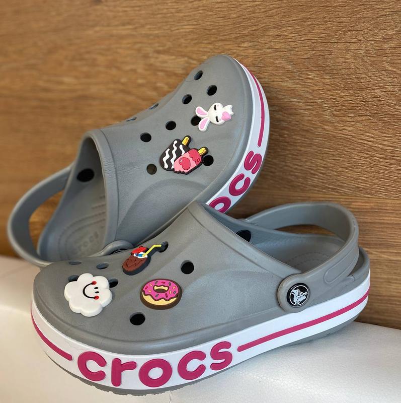 Сабо кроксы женские crocs оригинал bayaband серые розовые белые сірі ...
