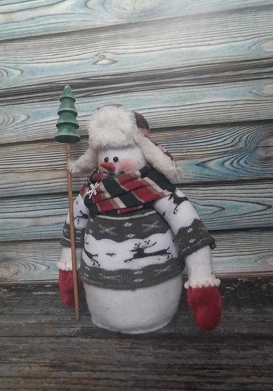 Сніговик ручної роботи — ціна 350 грн у каталозі Статуетки Купити товари для дому та побуту за