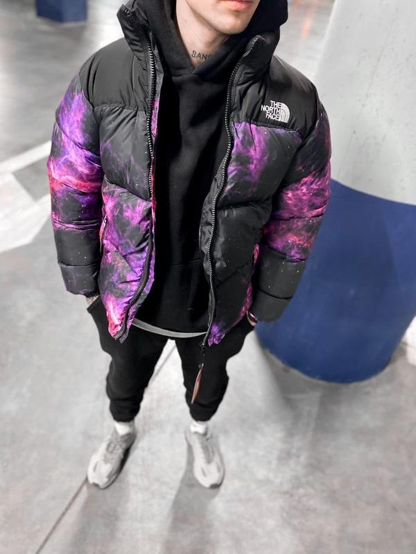 Зимовий пуховик фіолетовий тнф tnf the north face 700 / зимова куртка ...