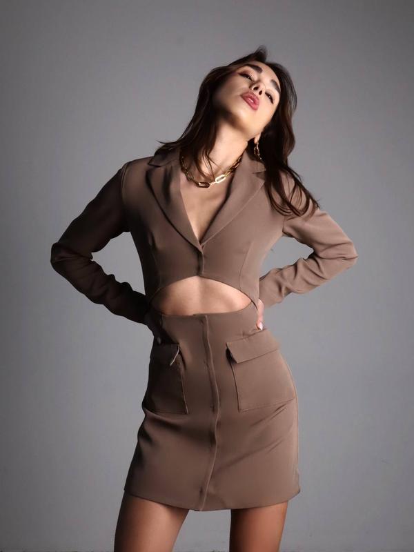 Це вау💔 сукня міні з розрізом — ціна 1760 грн у каталозі Короткі сукні