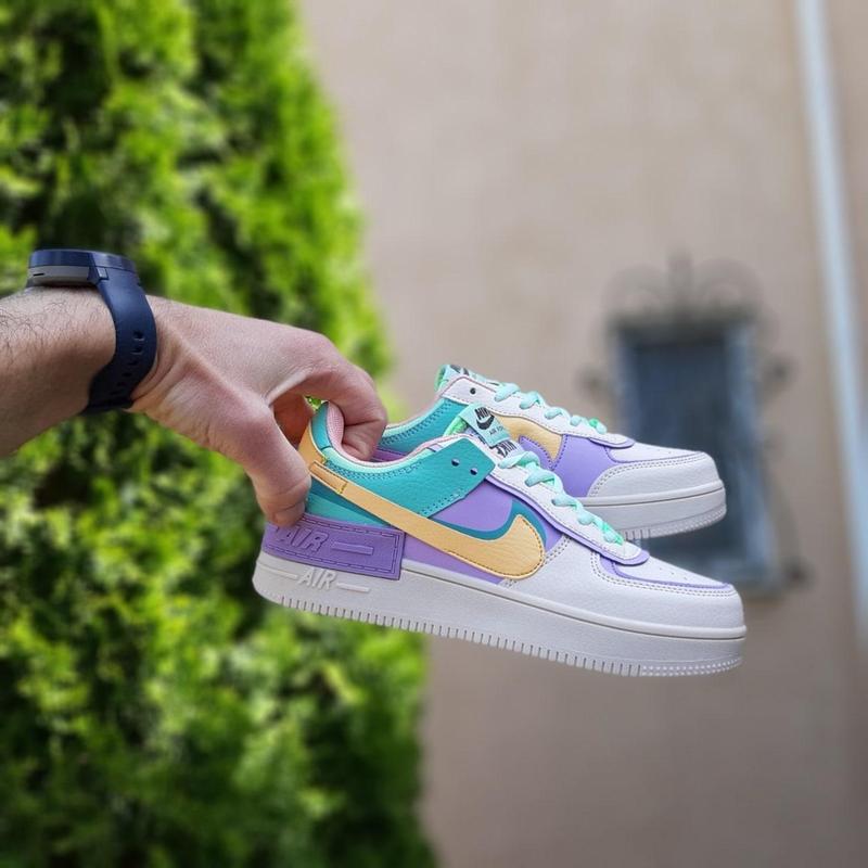 Кроссовки женские nike air force 1 shadow летние, кожаные найк аир форс ...