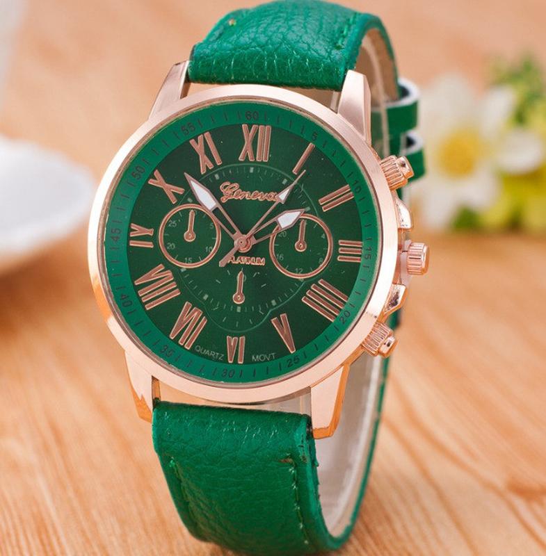 Часы женева geneva римские цифры изумрудные — цена 115 грн в каталоге ...