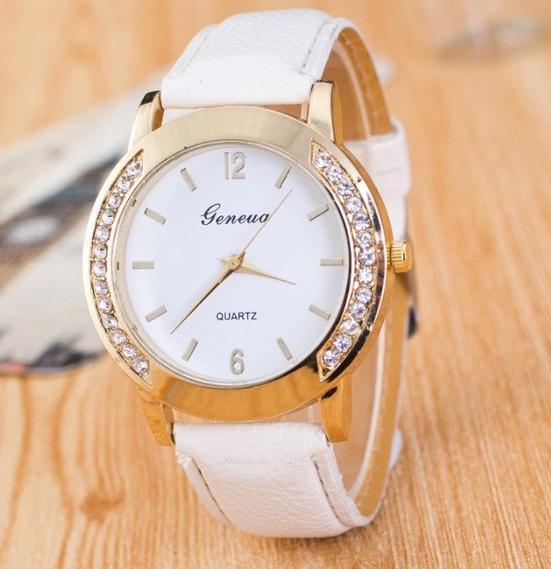 Часы женева geneva полукруг белый ремешок — цена 126 грн в каталоге ...