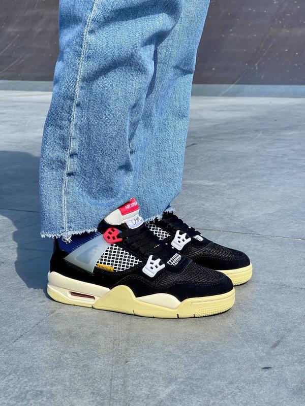 Кроссовки union la x nike air jordan 4 retro ‘off noir’ — цена 2463 грн ...