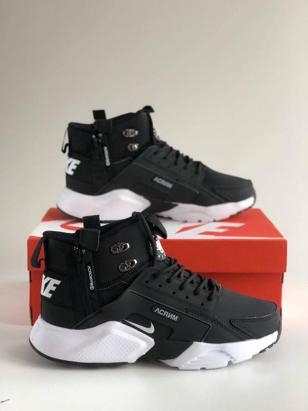 Зимние мужские черно-белые термо кроссовки nike huarache acronym 🆕 найк ...