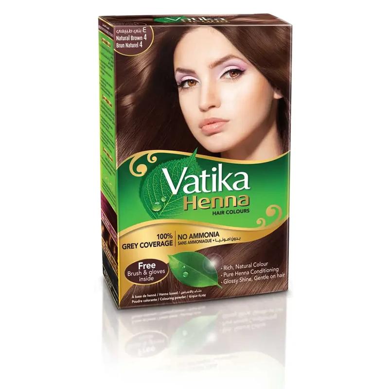 Натуральная краска для волос на основе хны vatika henna natural brown ...