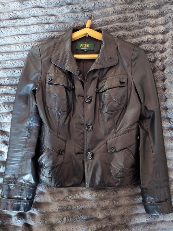 Кожаная куртка — цена 352 грн в каталоге Куртки Купить женские вещи по доступной цене на Шафе