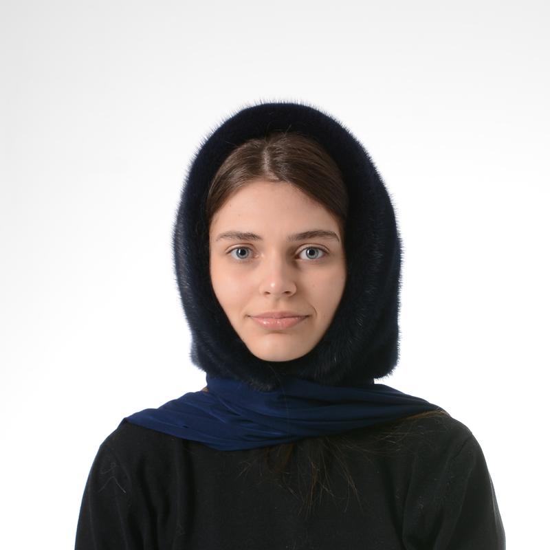 Зимний женский платок на голову из меха норки — цена 3800 грн в ...