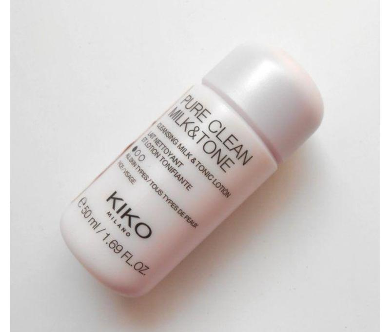 Молочко - тоник, мини формат, pure clean milk & tone kiko, 50 мл ...