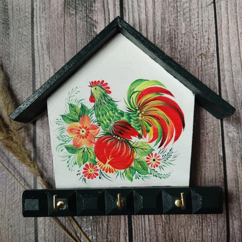 Ключница с ручной росписью — цена 250 грн в каталоге Ключницы настенные Купить товары для дома и
